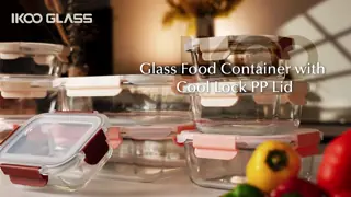 IKOO glass food container with lid