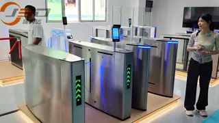 Luxury Square Flap Barrier Access Control System For Airport / Subway Station