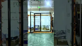 Australian Standard Side-Hinged Door with Right Fixed Large Glass Panel
