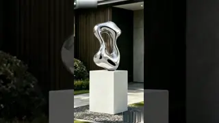 Contempopary Polished Stainless Steel Abstract Interior Sculpture For Decoration