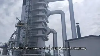 Grain harvest, weather-free! Thousand-ton continuous dryer, running 24/7 non-stop.
