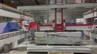 Fully Automatic Slab Unloader: Automatically cuts and unloads slabs from stone blocks with automatic