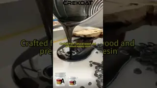 High clarity epoxy resin, clear as crystal, transparent as glass, revealing every inch of wood grain