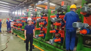CE Approved High-frequency welded pipe machine Equipped with PLC System Fast Die Change mode