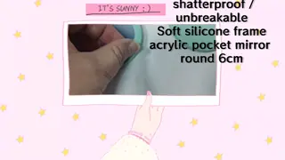 Round acrylic pocket mirror