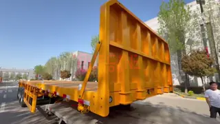 4 axle flat bed trailer container semi trailer