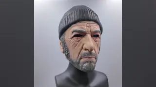Realistic Old Man Latex Mask – Uncle Huck Style with detailed wrinkles