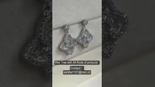 Sparkling Four Leaf Clover Sterling Silver Earrings