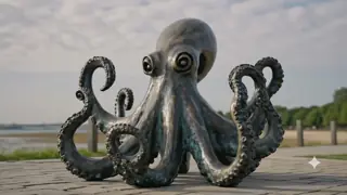 Handcrafted Bronze Giant Octopus Statue | Coastal & Nautical Home Office Decoration