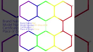 Custom RGB Hexagon LED Ceiling Lights for Garage and Gym