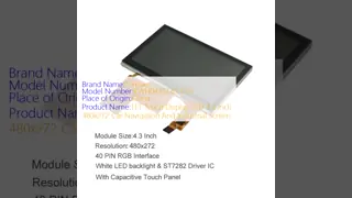 Compact TFT Touch Display for Industrial and Car Projects