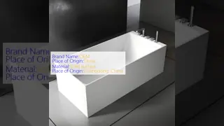 Luxury Wave Series Solid Surface Bathtub Modern Design