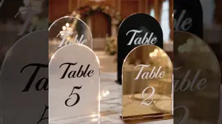 Acrylic Table Number Sign