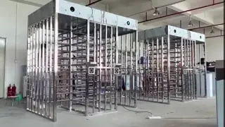Full-height turnstile with facial recognition for community entrance access control