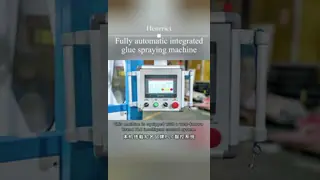 Integrated automatic glue spraying production line
