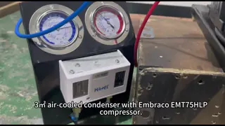 Embraco EMT75HLP Condensing Unit｜3㎡ Air‑cooled Condenser for Small Cold Storage