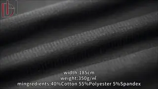 Factory Direct 350gsm Stripe Knit Fabric Cotton Polyester Spandex for Clothing
