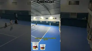 Standard acrylic court. Vibrant colors, smooth surface, amazing feel.
