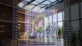 Outdoor IP67 Outdoor LED Grid Screen Flexible Mesh Display for Building Facade