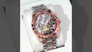 Two‑Tone Gold Steel Chronograph Men Watch Wrist Show & Unboxing