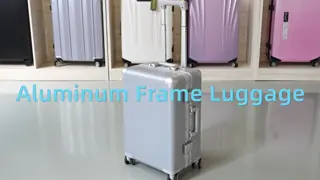 Aluminum Frame Hard Shell Spinner Luggage for Business Travel