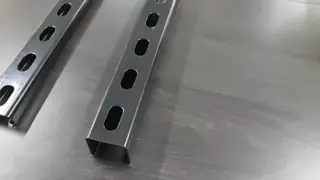 Black Powder Coated Strut Channel for MEP Support