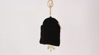 View Heart Burst Coin Purse Key ring and easy open trigger hook Beaded coin small bags Demo
