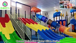 Custom Outdoor Fiberglass Water Playground Slides
