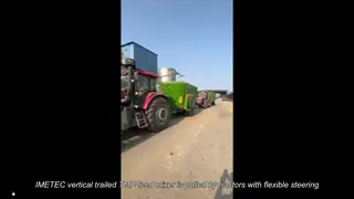 Vertical TMR Feed Mixer Working Video for Livestock Farm
