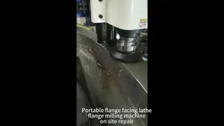 Portable flange facing machine for flange milling and repair on site.