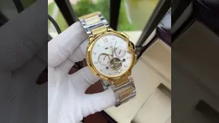 Two Tone Tourbillon Quartz Watch