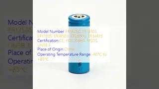 ER18505 Lithium Battery 10 Year Shelf Life for IoT