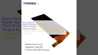 High Resolution TFT MIPI LCD Panel Module