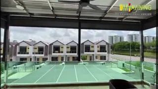 Electric windproof roller blinds