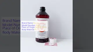 16oz Empty Syrup Bottles with Custom Labels and Red Caps