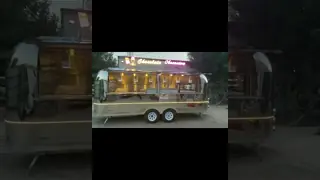 Luxury Mirror Stainless Steel Food Trailer Mobile Kitchen Fully Customized Vintage Food Truck