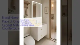 Modern Stainless Steel Bathroom Vanity with LED Mirror
