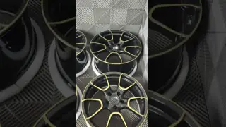 Porsche OEM Rims Black Gold 18~24 inches