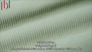 Vertical Striped Cotton Poly Spandex Knit Fabric 350GSM 185cm Wide for Casual Pants & Skirts