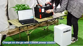 1200W Portable Power Station Best Solar Generator for Camping