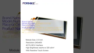 Compact 240x400 TFT Touch Display Module Solution