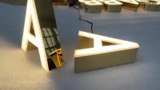 Custom Mirror Gold 3D LED Channel Letters | Illuminated Signage Manufacturer