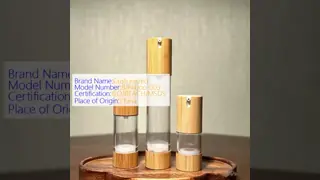 Eco Friendly Bamboo Airless Lotion Bottles 15ml 30ml 50ml