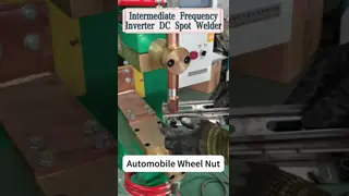 Automotive Nuts Are Precisely Spot Welded with a Vertical Medium-Frequency Welder