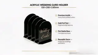 Black Arch Acrylic Wedding Table Sign