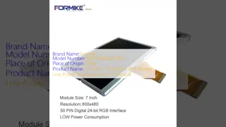 7 Inch TFT LCD Display 800x480 Low Power Module