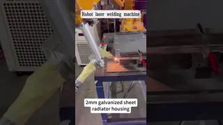 2mm Galvanized Radiator Housings Are Precisely Welded with a Robotic Laser Welding Machine