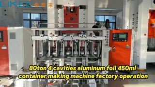 80T Foil Container Press Trial | 450ml Aluminum Foil Container Mold