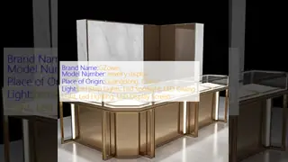 Luxury Gold Jewelry Display Cases for Retail Stores