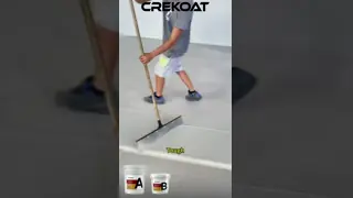 Epoxy floor coating with high hardness, scratch resistance and wear resistance.